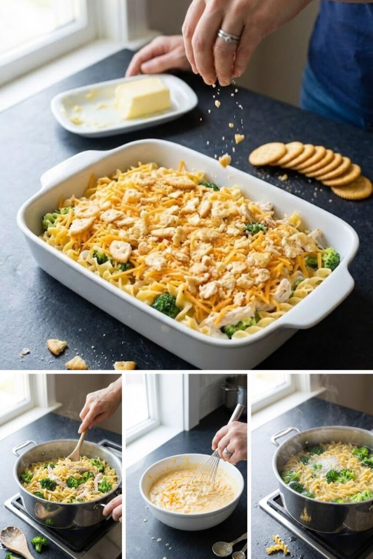 Chicken Broccoli Noodle Casserole Recipe - Emily Chicken